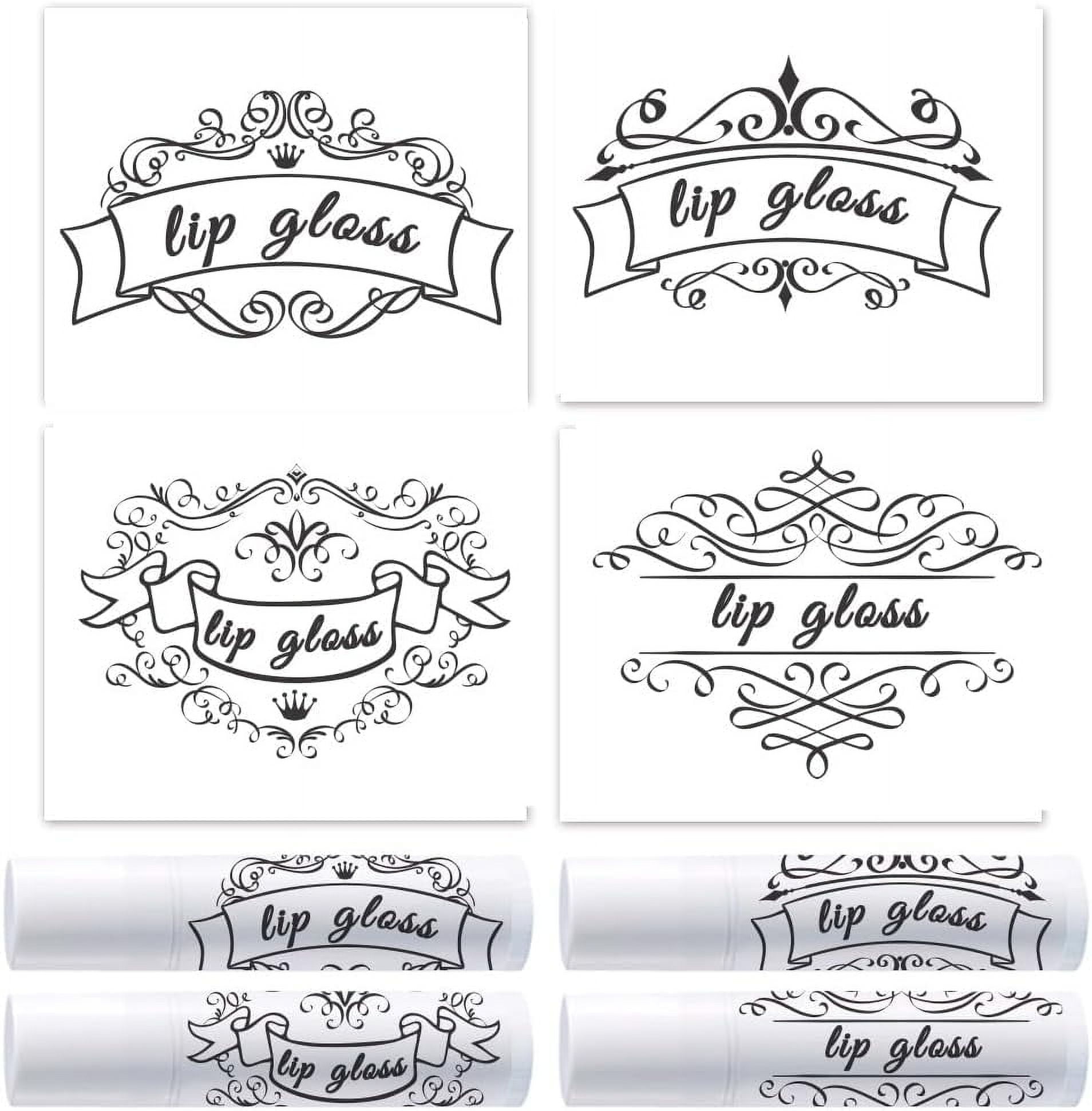 25Sheet 100Pcs Self-Adhesive Lip Balm Tag Stickers 1.7x2.1 inch Vintage ...