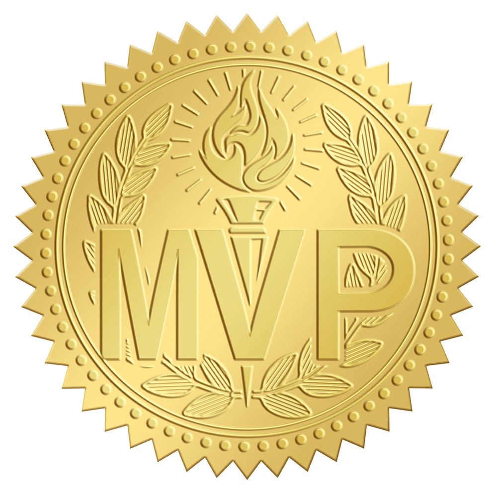 25Sheet 2 Inch Gold Embossed Envelope Seals Stickers MVP 100pcs Torch Embossed Foil Seals ...