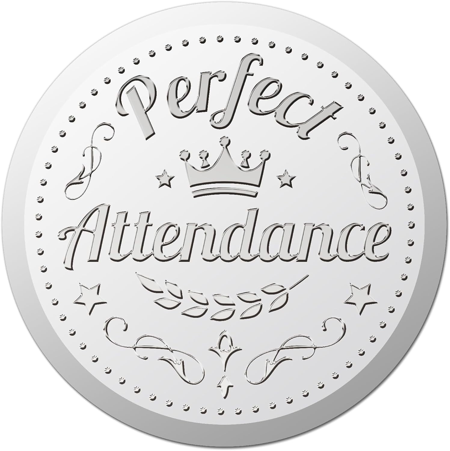 25Sheet Custom Round Silver Foil Embossed Picture Stickers You Make a ...