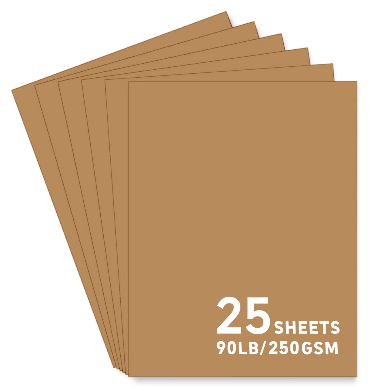 25Sheets Brown Cardstock Paper, JKF25 8.5 x 11 Card stock for Cricut ...