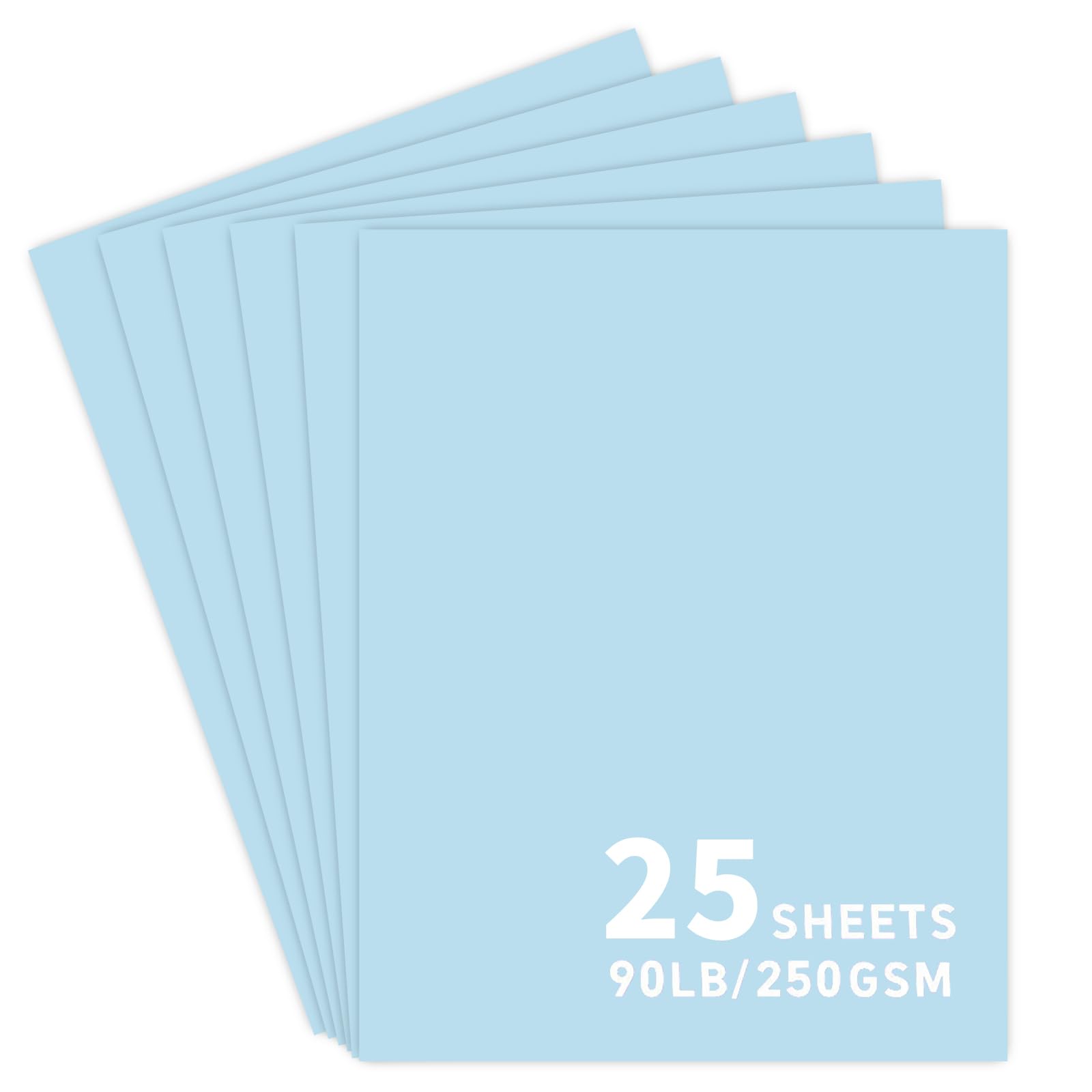25Sheets Light Blue Cardstock ESF27 Paper, 8.5 x 11 Card stock for ...