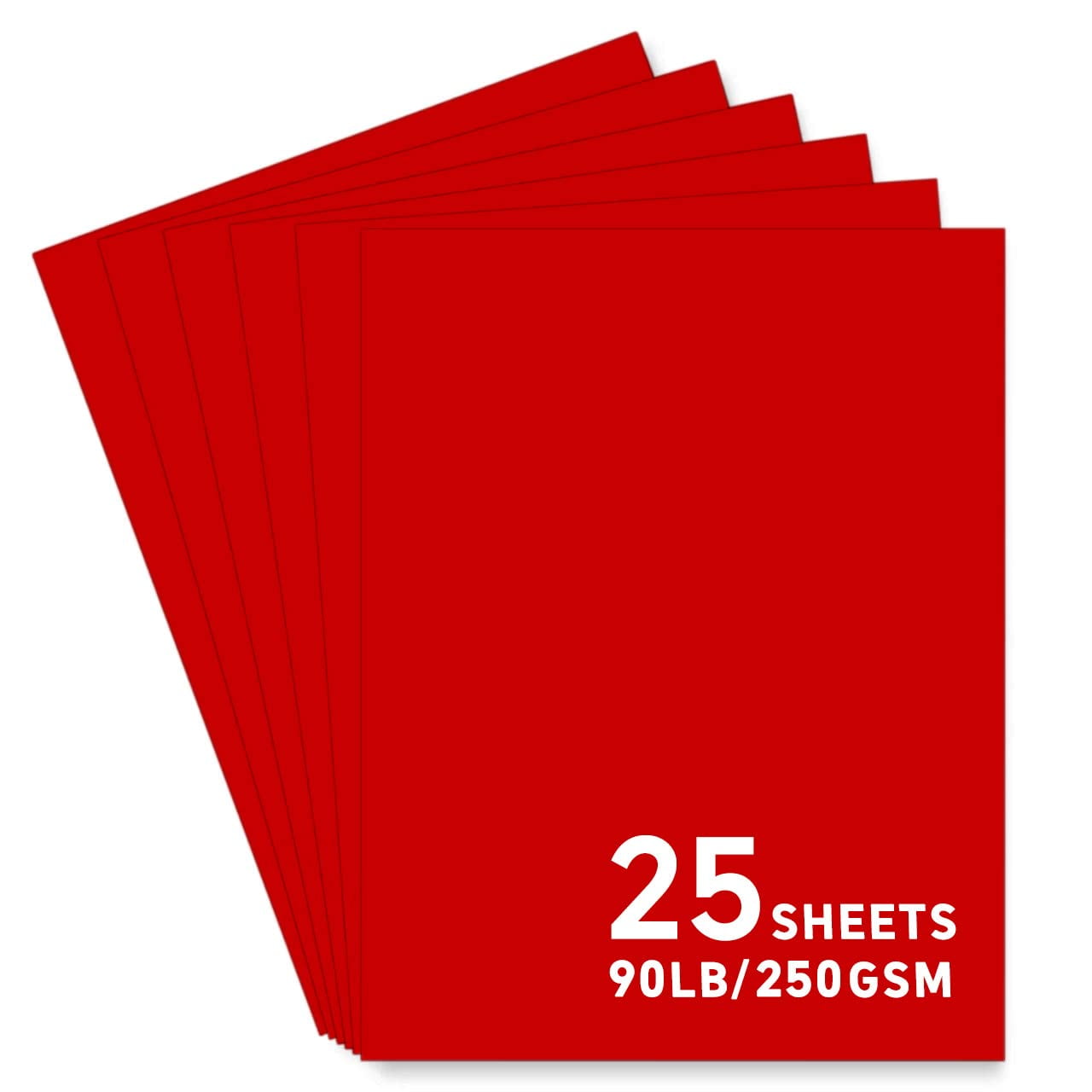 25Sheets Red Cardstock Paper, ESF27 8.5 x 11 Card stock for Cricut ...