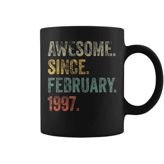 25Th Birthday Awesome Since February Coffee Mugs - Walmart.com