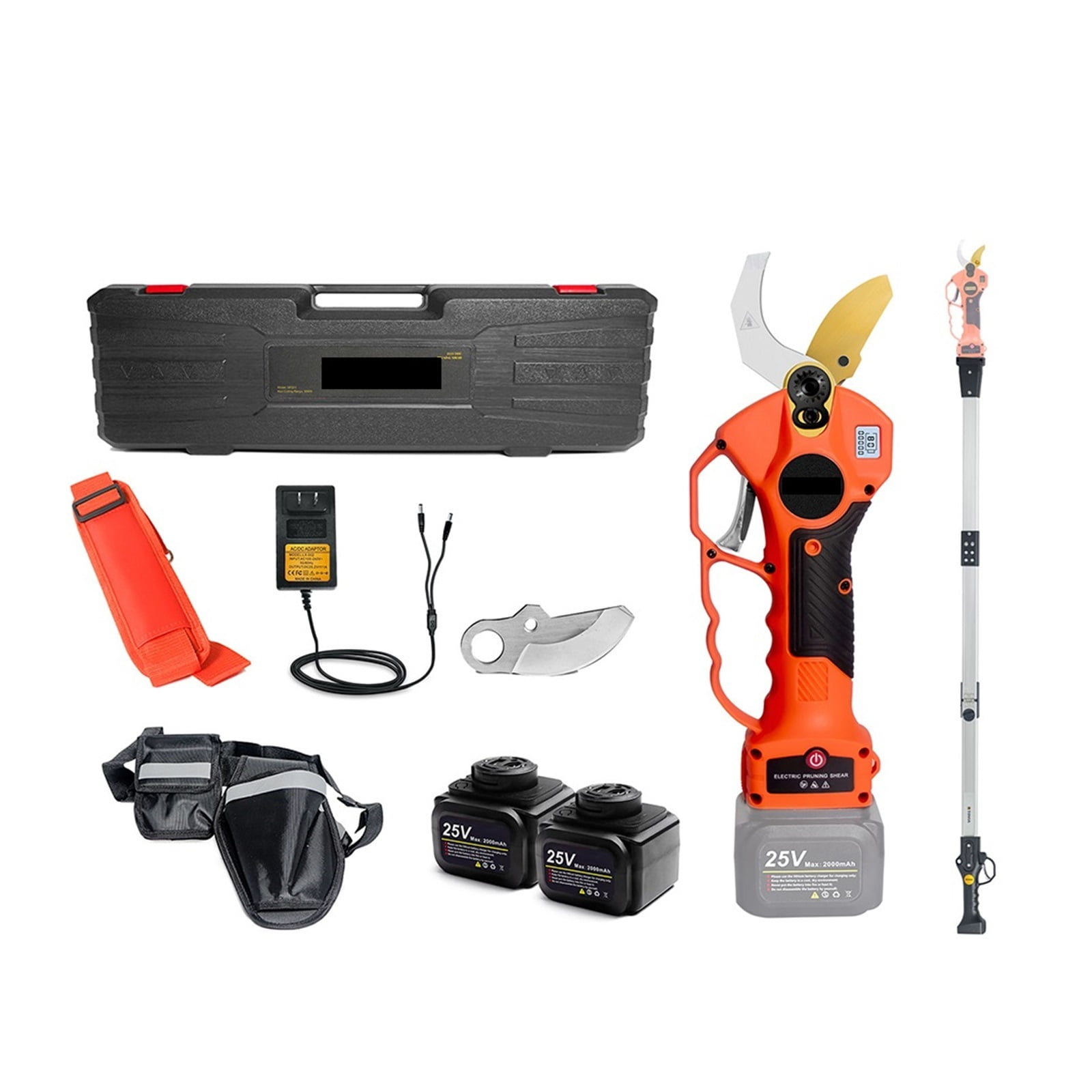 25V 40mm Cordless Electric Pruner Pruning Shear Efficient Fruit Tree ...