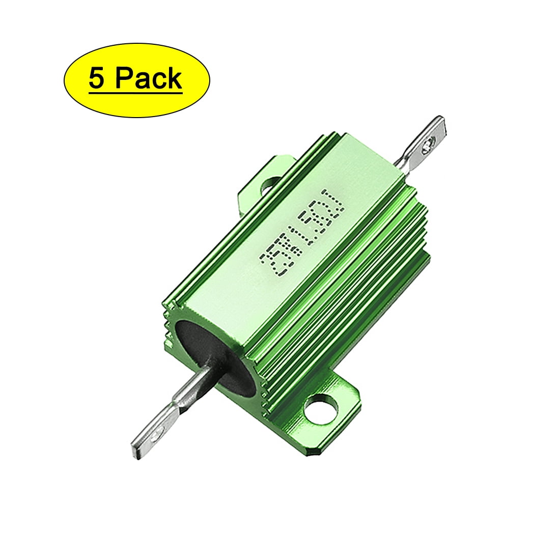 25W 1.5 Ohm Aluminium Housing Chassis Mount Wirewound Power Resistors ...