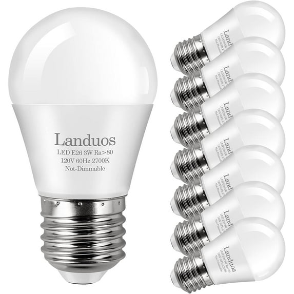 25W Equivalent A15 E26 LED Light Bulb, 2700K Warm White, 3W Low Watt ...