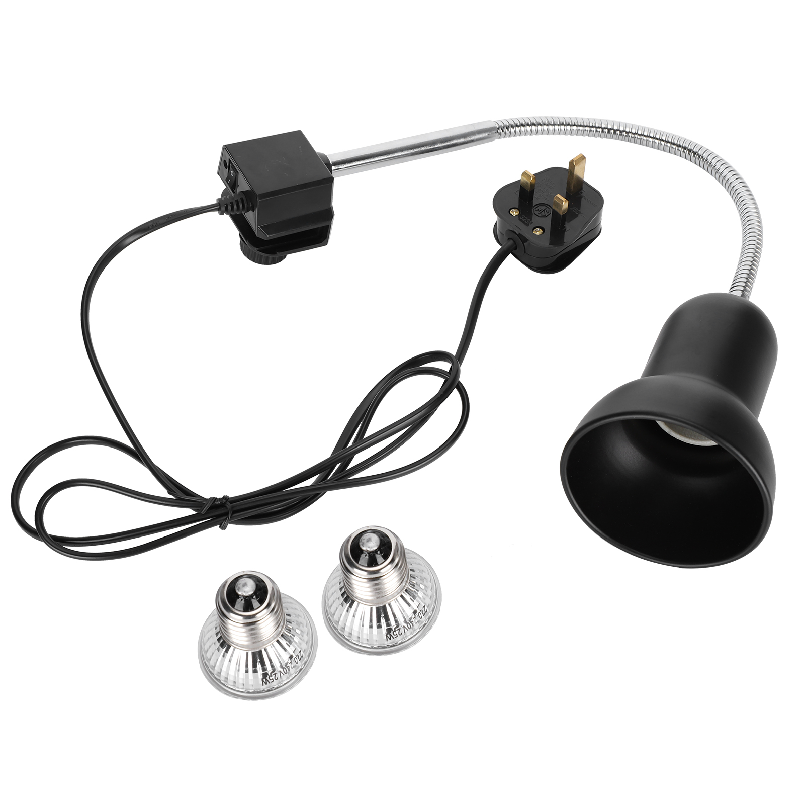 25W Reptile Heat Bulb Clamp Light Set 360 Degree Rotation Adjustable ...