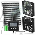 25W Solar Fan for Chicken Coop with Battery, Solar Exhaust Fan for Shed ...