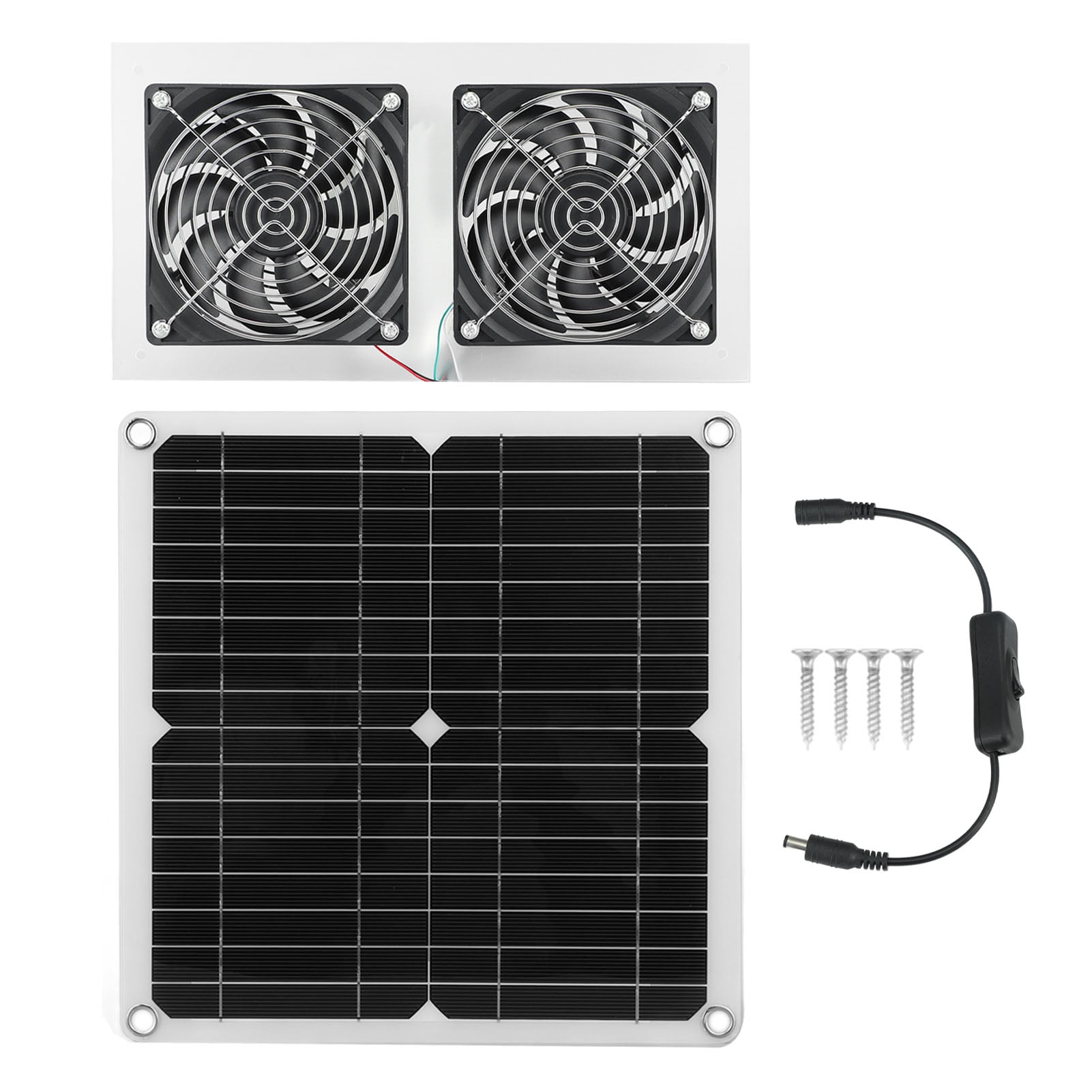 25W Solar Panel Fan Kit IPX65 Waterproof Low Noise Efficient Solar ...