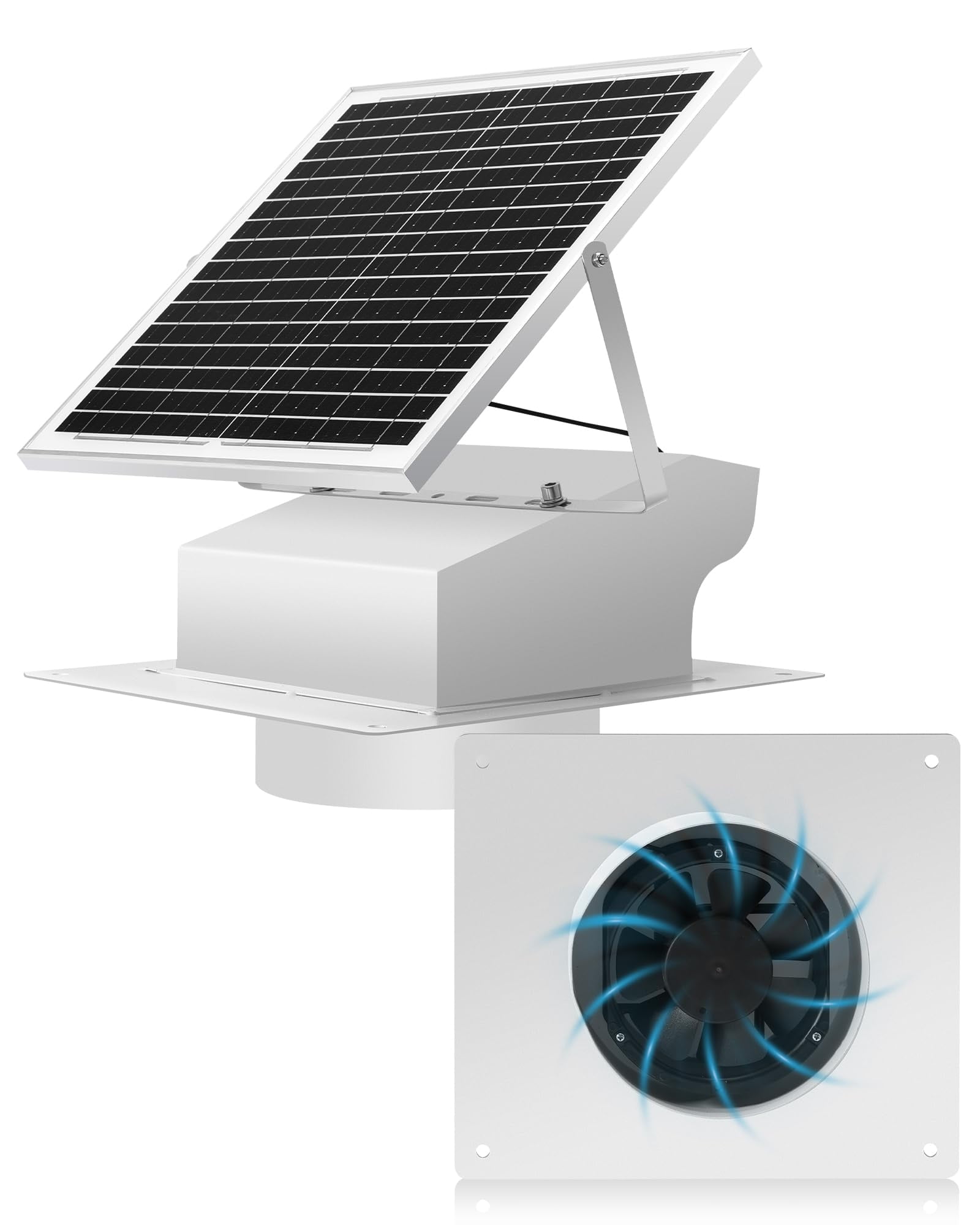 25W Solar Powered Roof Vent Fan,Ventilation and Cooling Solar Attic ...