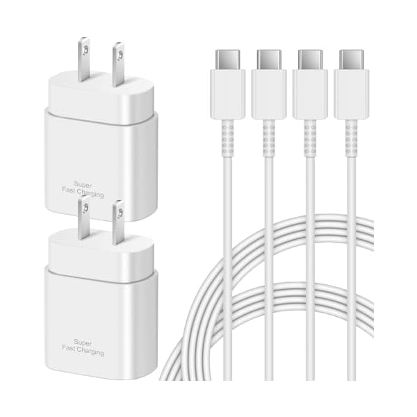 25W Type C Charger Fast Charging - 2 Pack USB C Charger Block Android ...