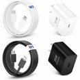 25W Type C Super Fast Charger,Fast Charger USB C with 2 Pcs 6FT Android ...