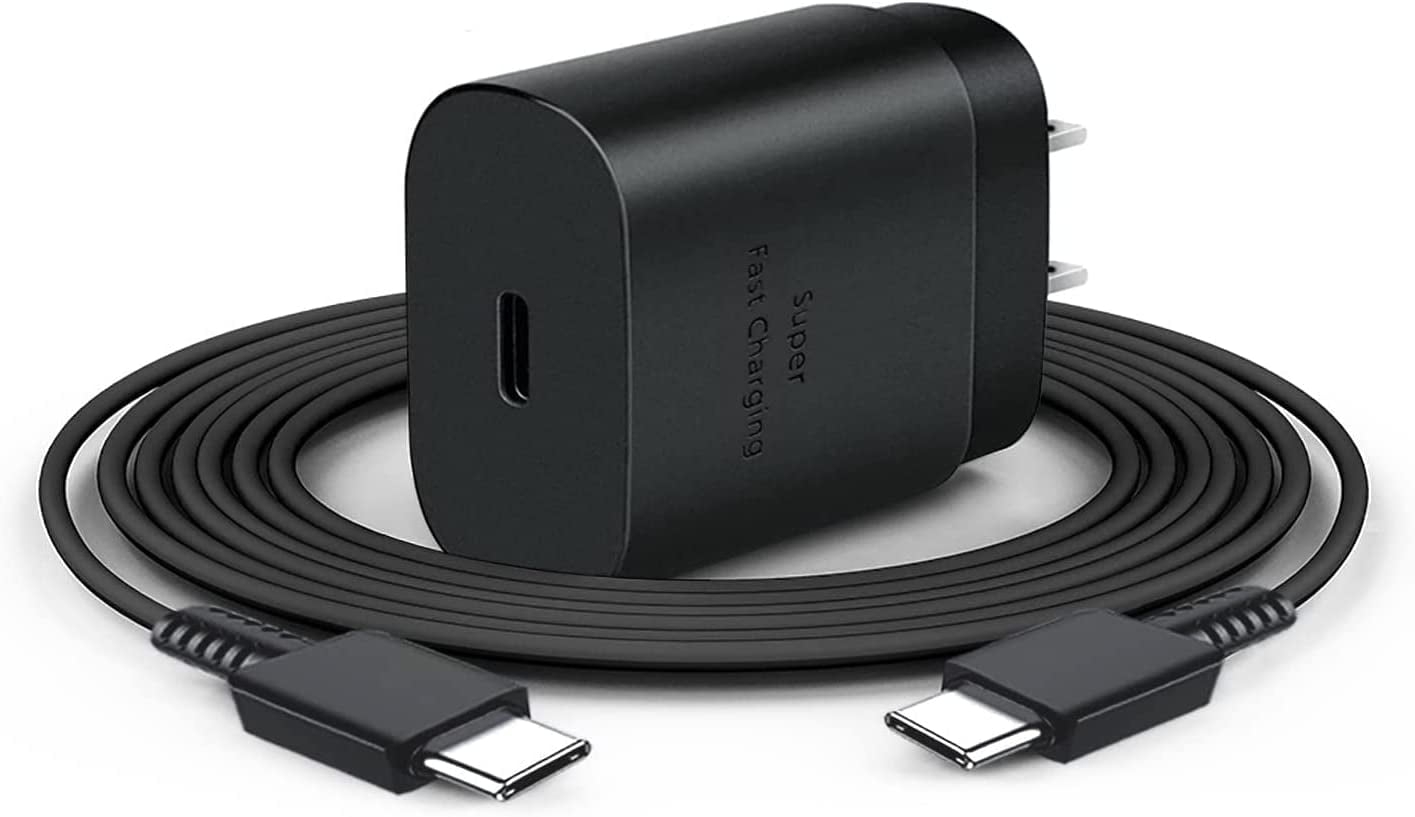 25W USB C Super Fast Charging Wall Charger with 6FT Type C Cable for ...