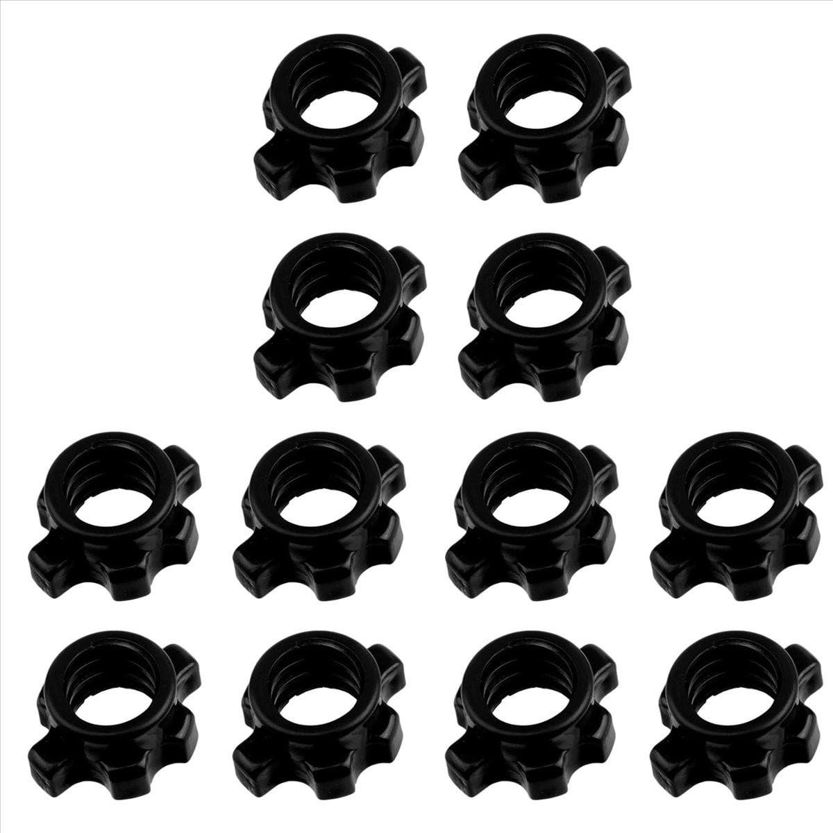 25WM 12Pcs Dumbbell Bar Nut Barbells Screw Clamp Dumbell Weight Lifting ...