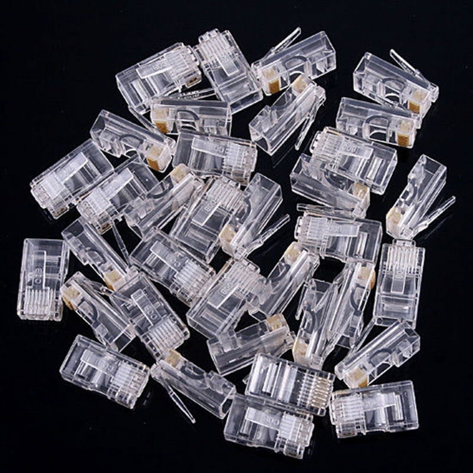 25X RJ45 RJ-45 CAT5 Modular Plug Network Connector for Cat5 Cat5e Cat6 ...