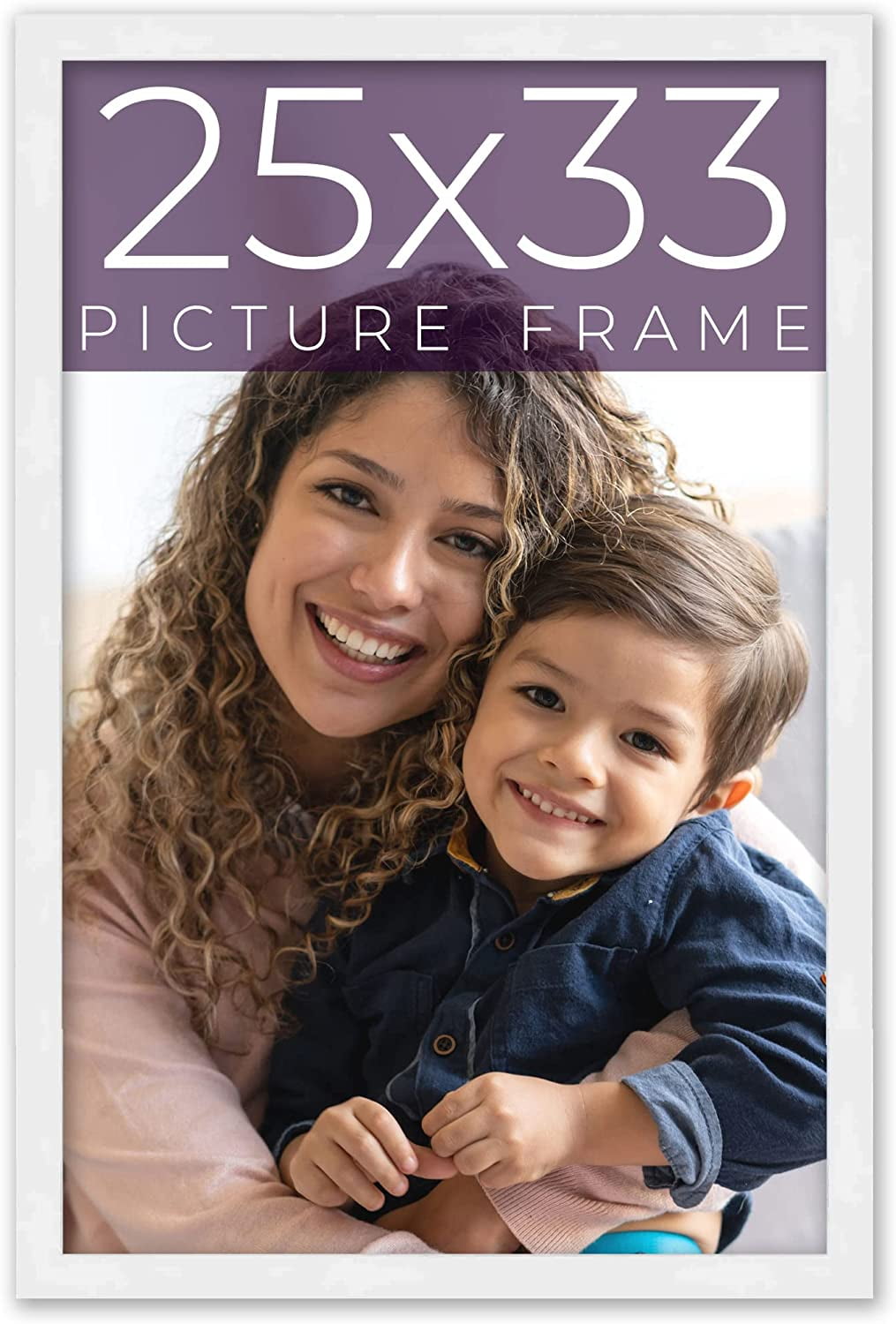 25x33 Frame White Real Wood Picture Frame Width 0.75 Inches | Interior ...