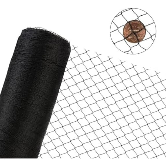 25X50 FT Bird Netting for Chicken Coop, 1 in Mesh, Woven Chicken Netting Roof Mesh Cover Garden ...
