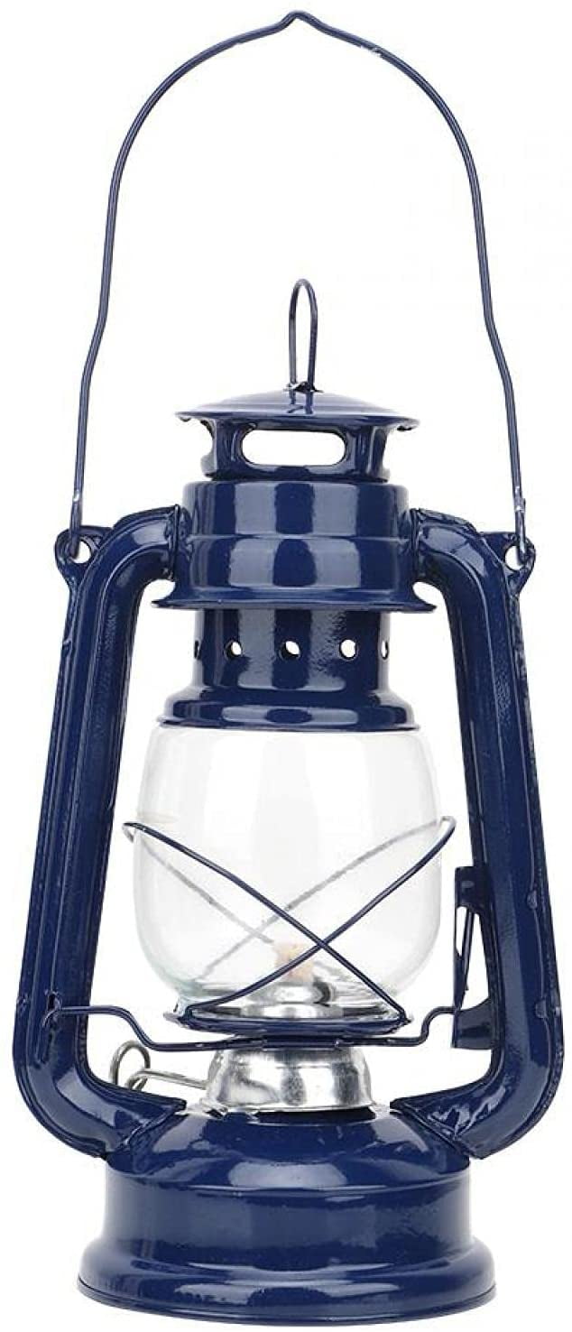 25cm/9.84in Oil Lamp Glass Iron Classic Retro Style Historical Cultural ...