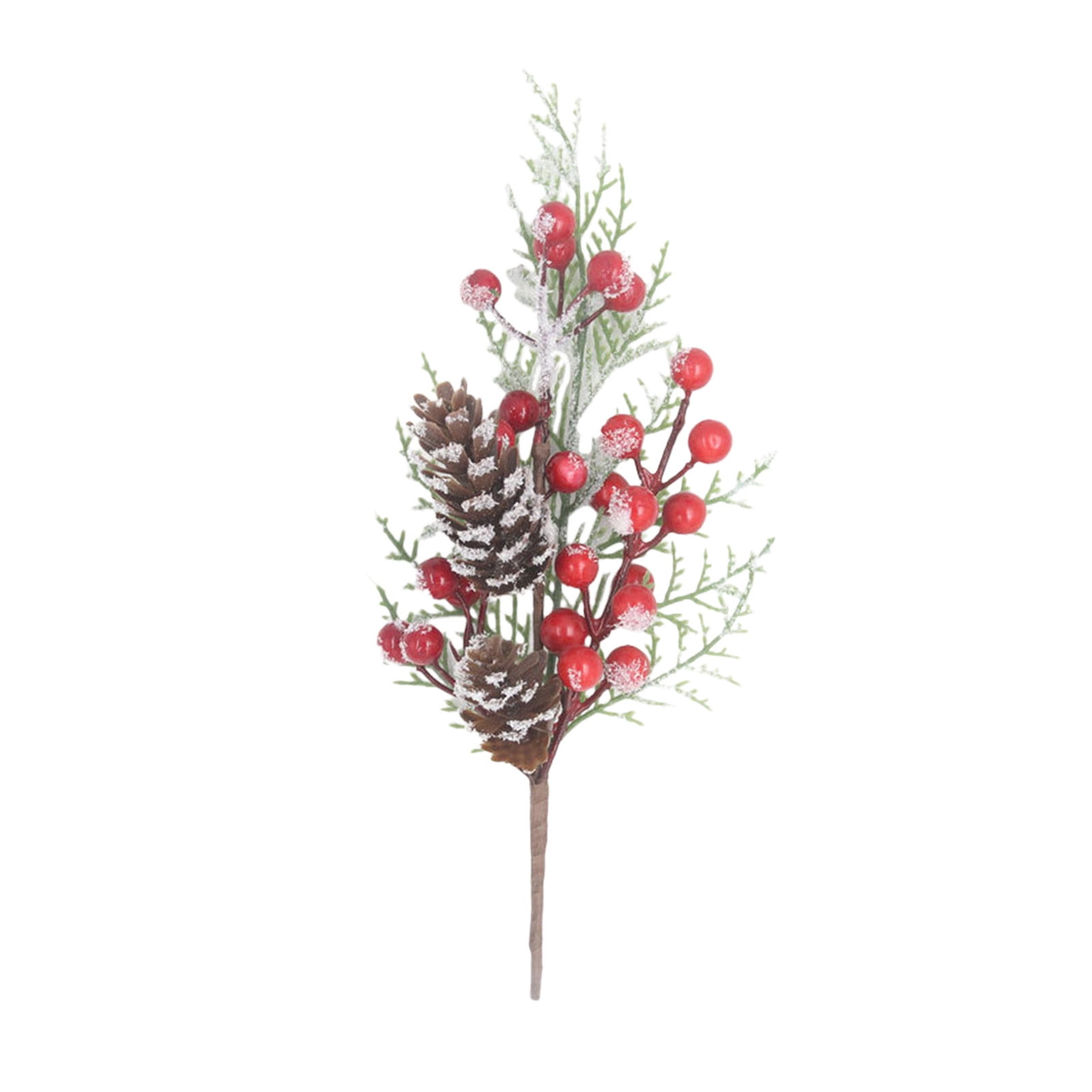 25cm Artificial Christmas Greenery Sprigs with Frosted White Pine ...