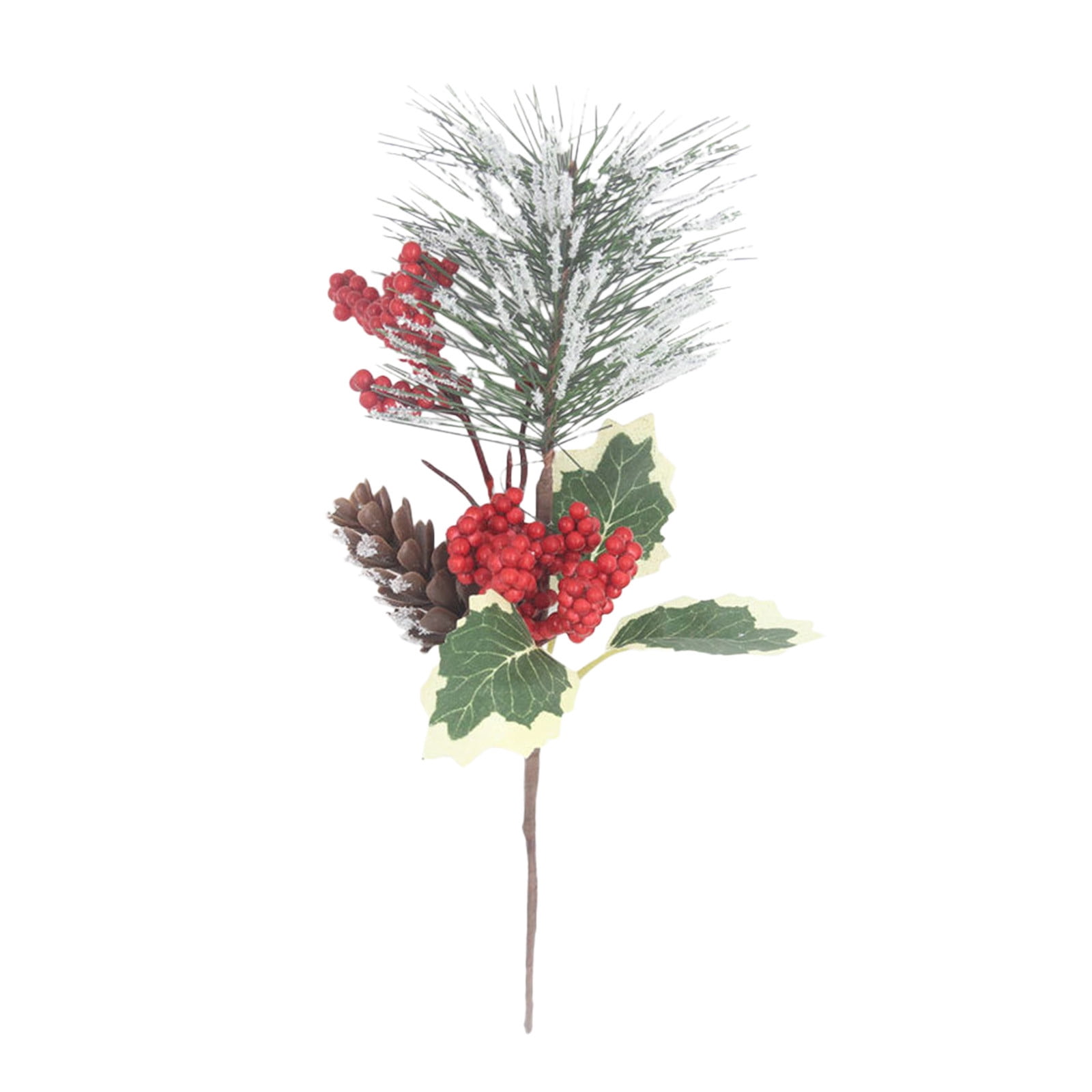 25cm Artificial Christmas Greenery Sprigs with Frosted White Pine ...