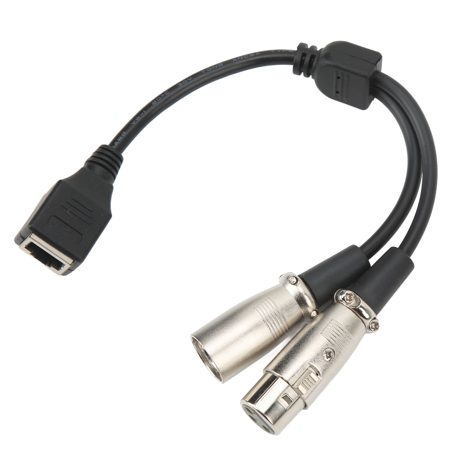 25cm Audio Signal Transmission Adapter Cable RJ45 Female to XLR Female ...