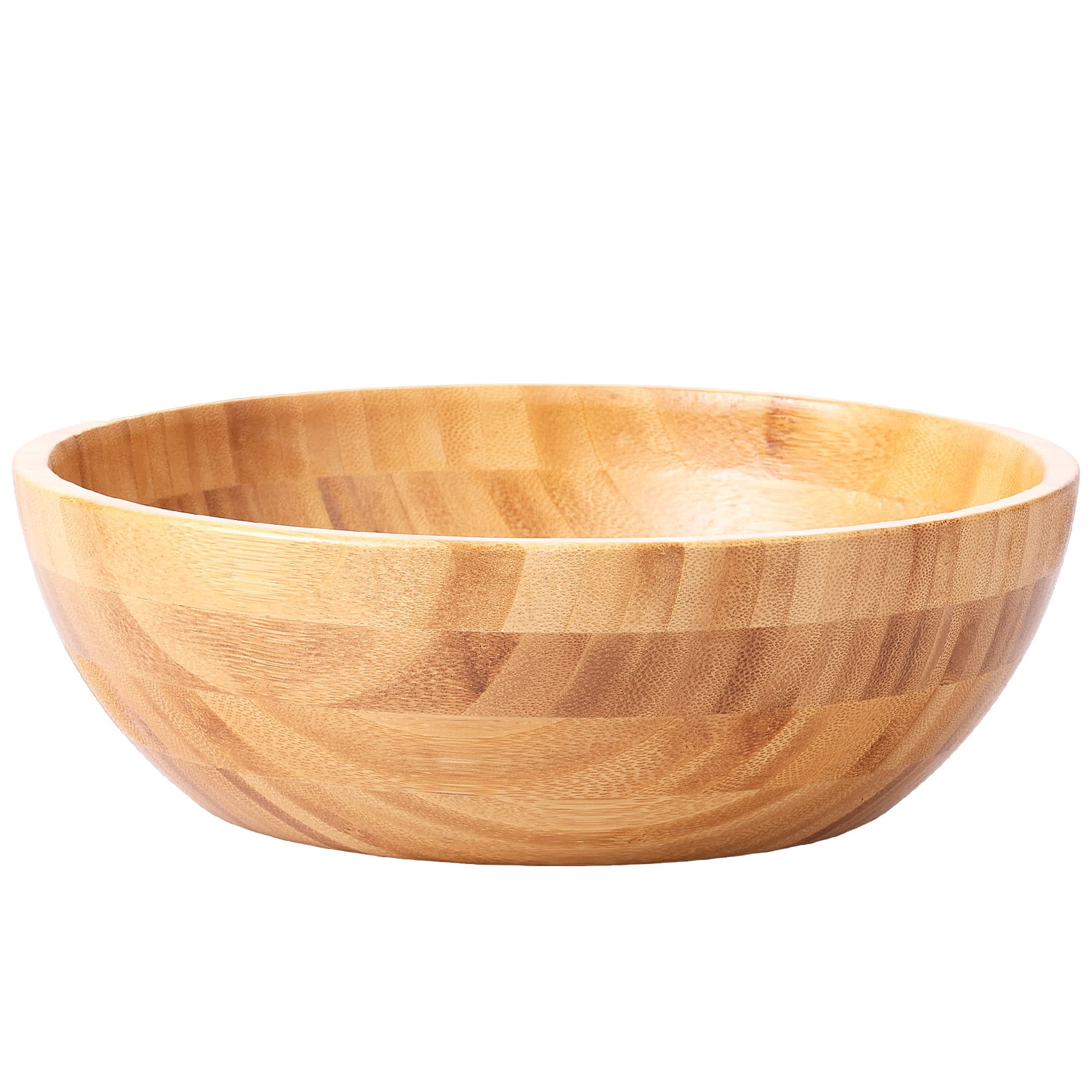 25cm Bamboo Fruit Bowl Large Capacity Bamboo Salad Bowl Reusable Bamboo ...