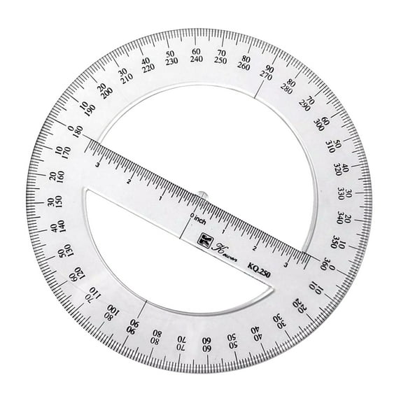 25cm Circles Protractor 360 Degree Measuring Tool Round Protractor Rule ...