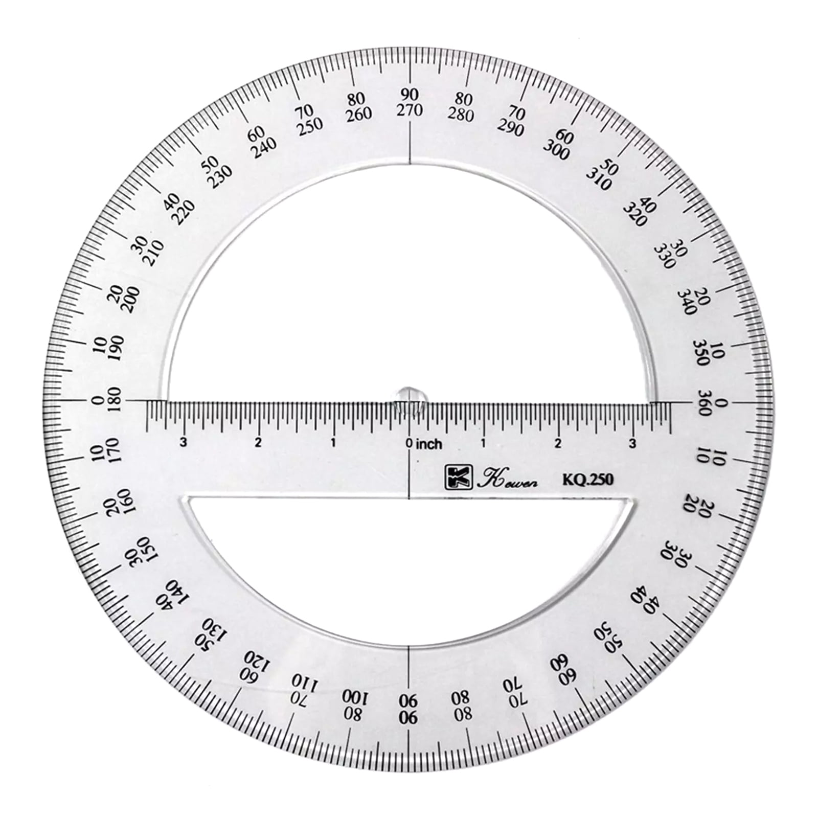 25cm Circles Protractor 360 Degree Measuring Tool Round Protractor Rule ...
