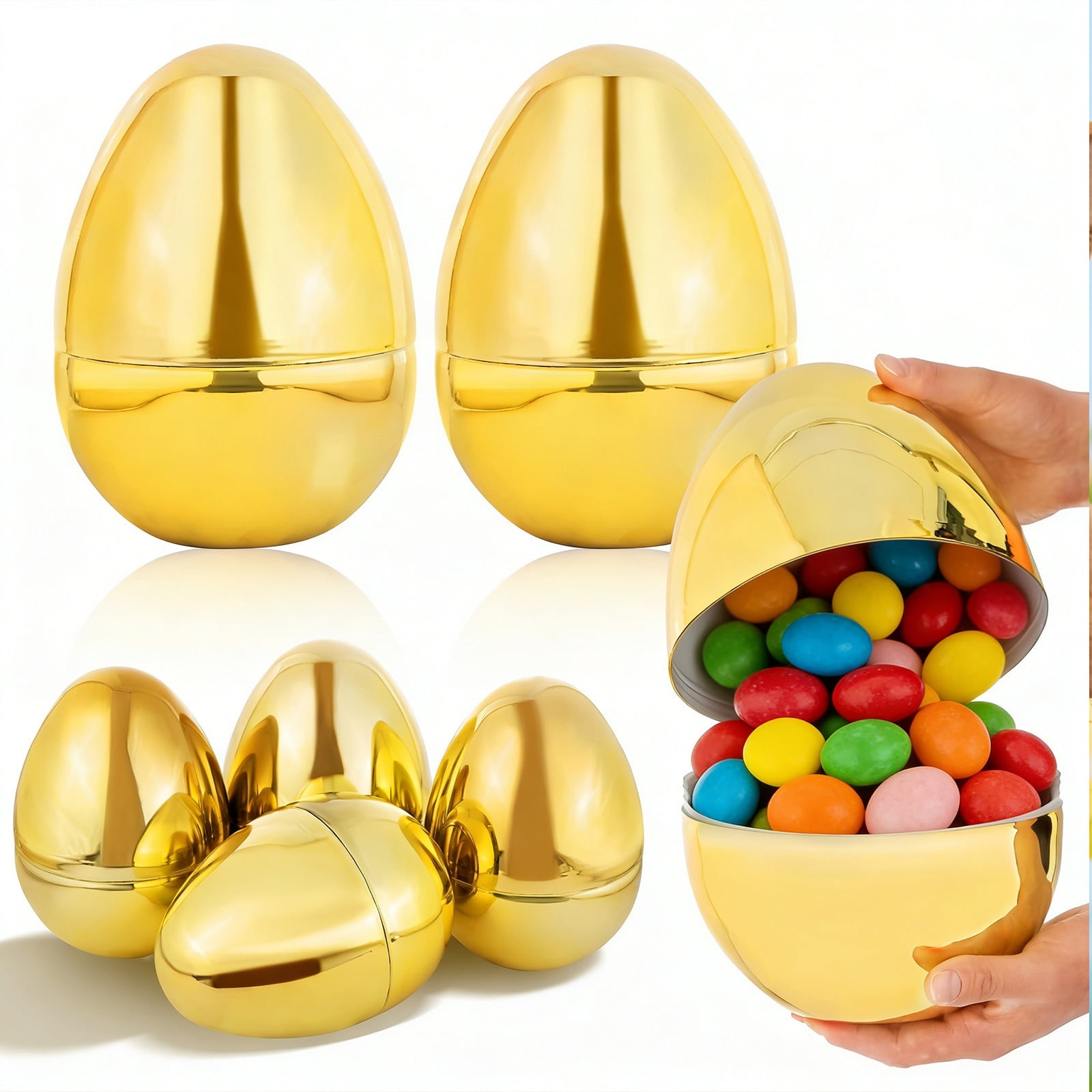 25cm Gold Electroplated Openable Plastic Easter Egg, Holiday Gift ...
