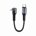 25cm Short Cable 66W USB/USB C to Type C Fast Charging Cable Elbow ...