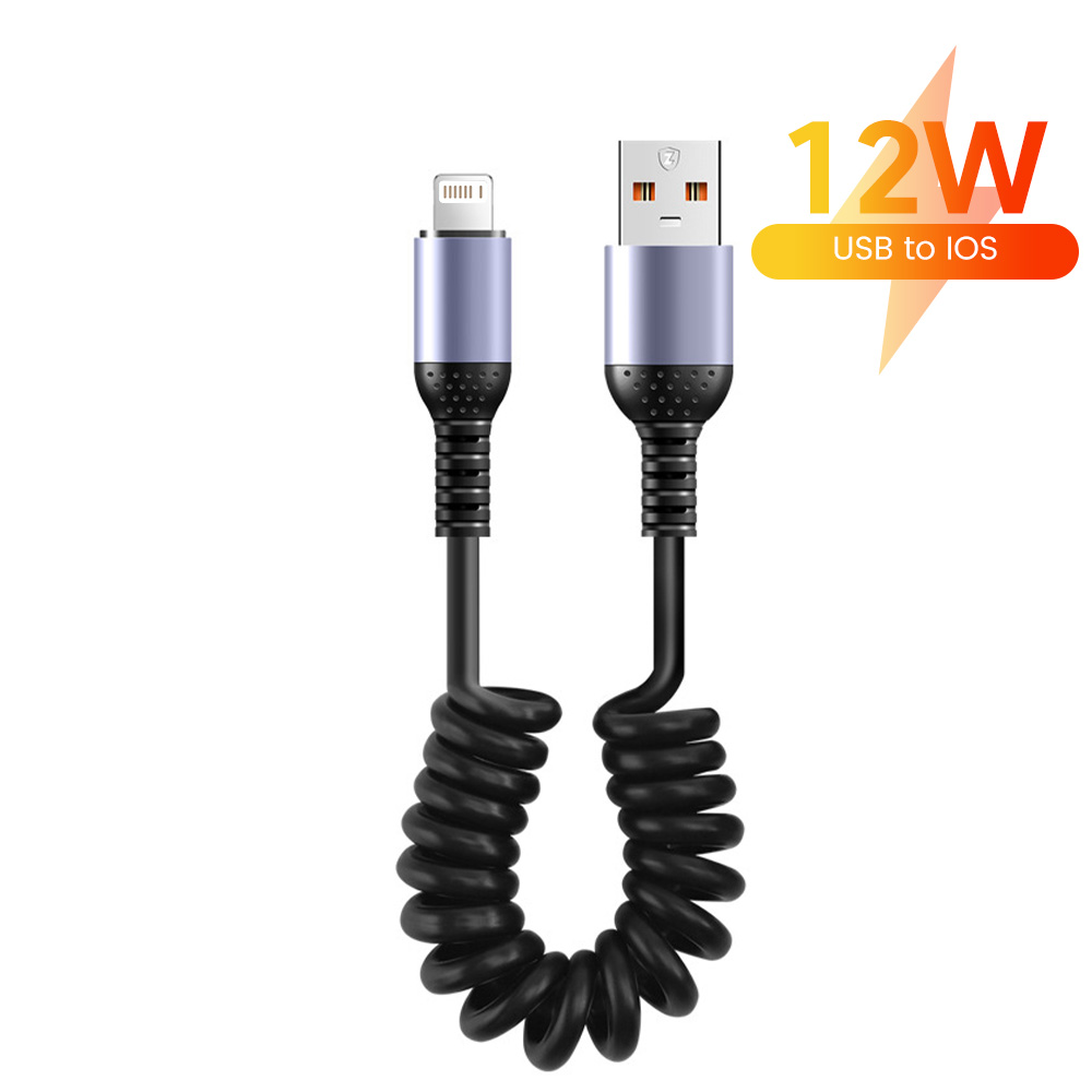 25cm Short Cable 6A USB Type C Cable Spring ExtensionData Cord for ...