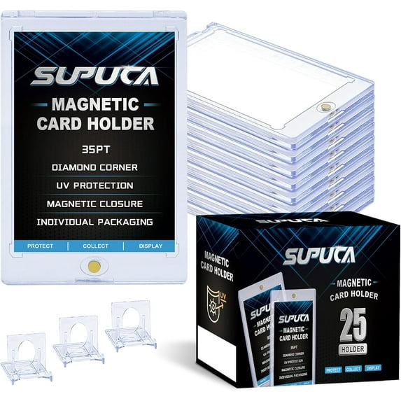 25ct Magnetic Card Holder 35PT, One Touch Protector for Trading Cards ...