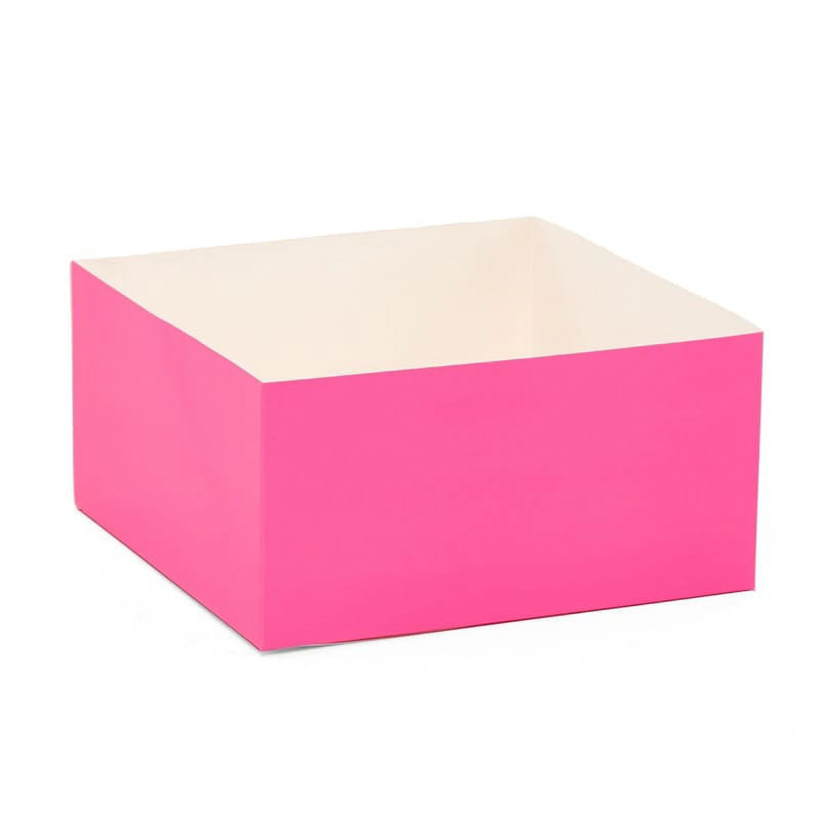 25ea - 6 X 6 X 3 Hot Pink Lux Gift Box Base-P Width 6" by Paper Mart ...
