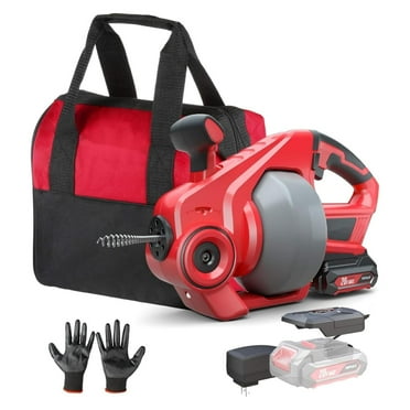 SKIL AU0225D-12 20V Power Snake Drain Cleaner Kit Includes 20V 2.0Ah ...