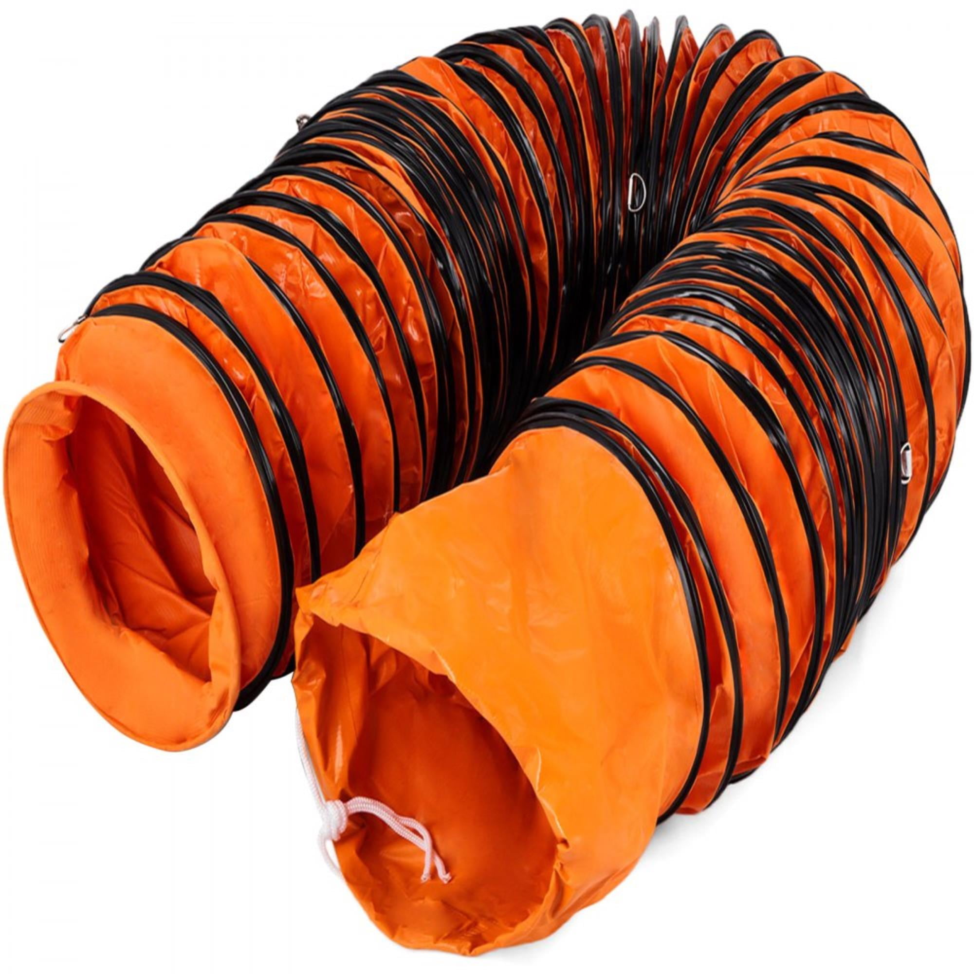 25ft Ducting Hose, PVC Flexible Duct Hosing with S Hook & Steel Support ...