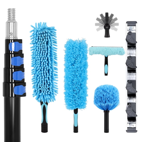 25ft High Reach Duster Kits, High Ceiling Duster for Cleaning High Roof ...