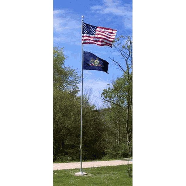25ft Outdoor Flagpole Kit-Satin Finish - Walmart Business Supplies