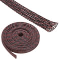 25ft PET Expandable Wire Loom 1 Inch, Braided Sleeving Cable Management ...