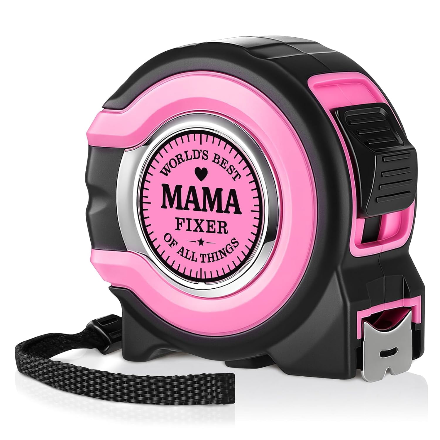 25ft Pink Tape Measure, 1/8 Fractions Easy Read Retractable Lightweight ...