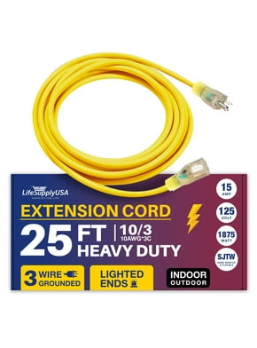 25 ft Extension Cords in Extension Cords by Length - Walmart.com