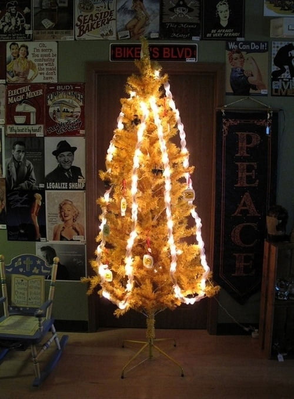 25ft White Spun Tube Light String 1 Lights - Walmart.com