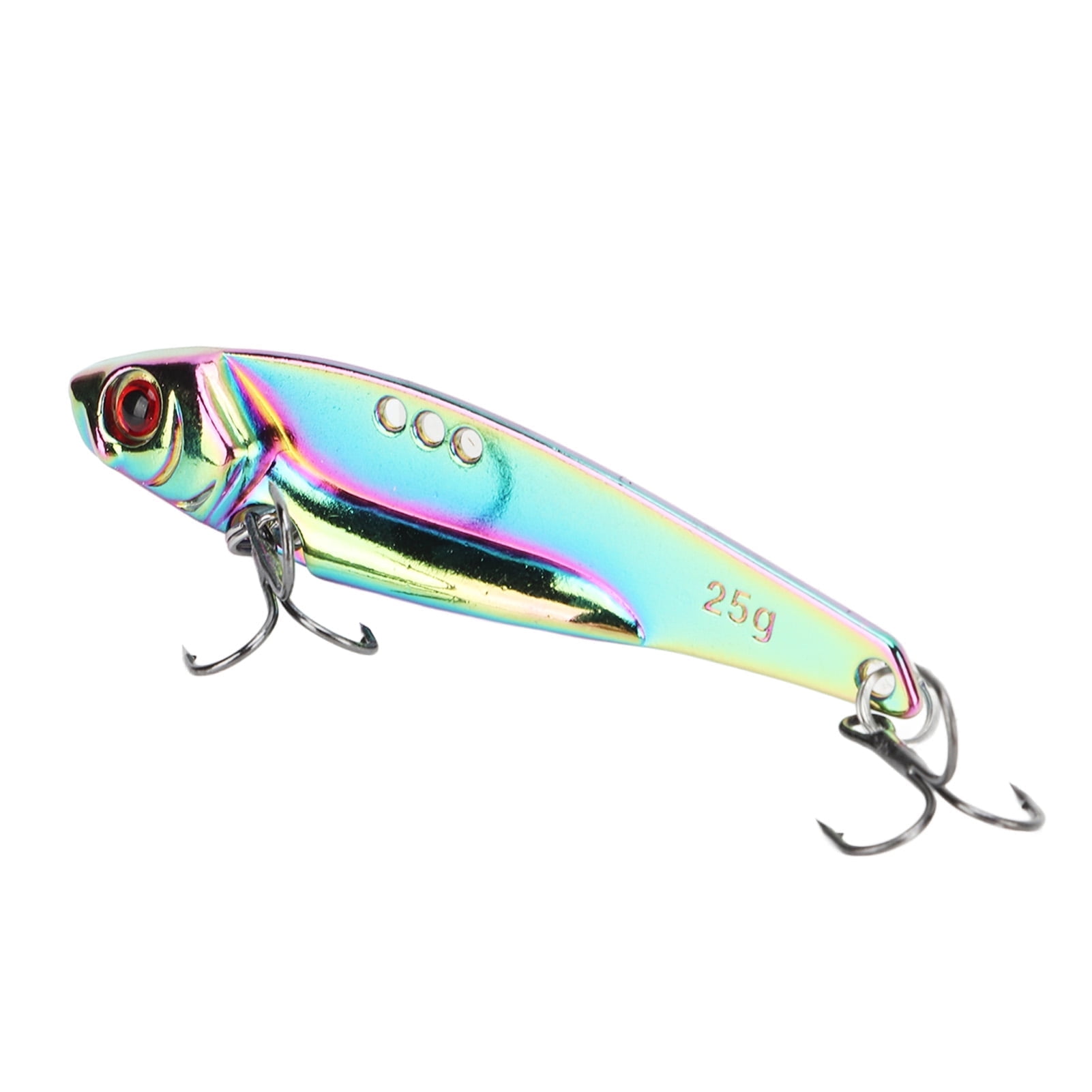 25g Blade Bait Metal Spoon Hard Spinner Blade Bait Fishing Lure Treble ...