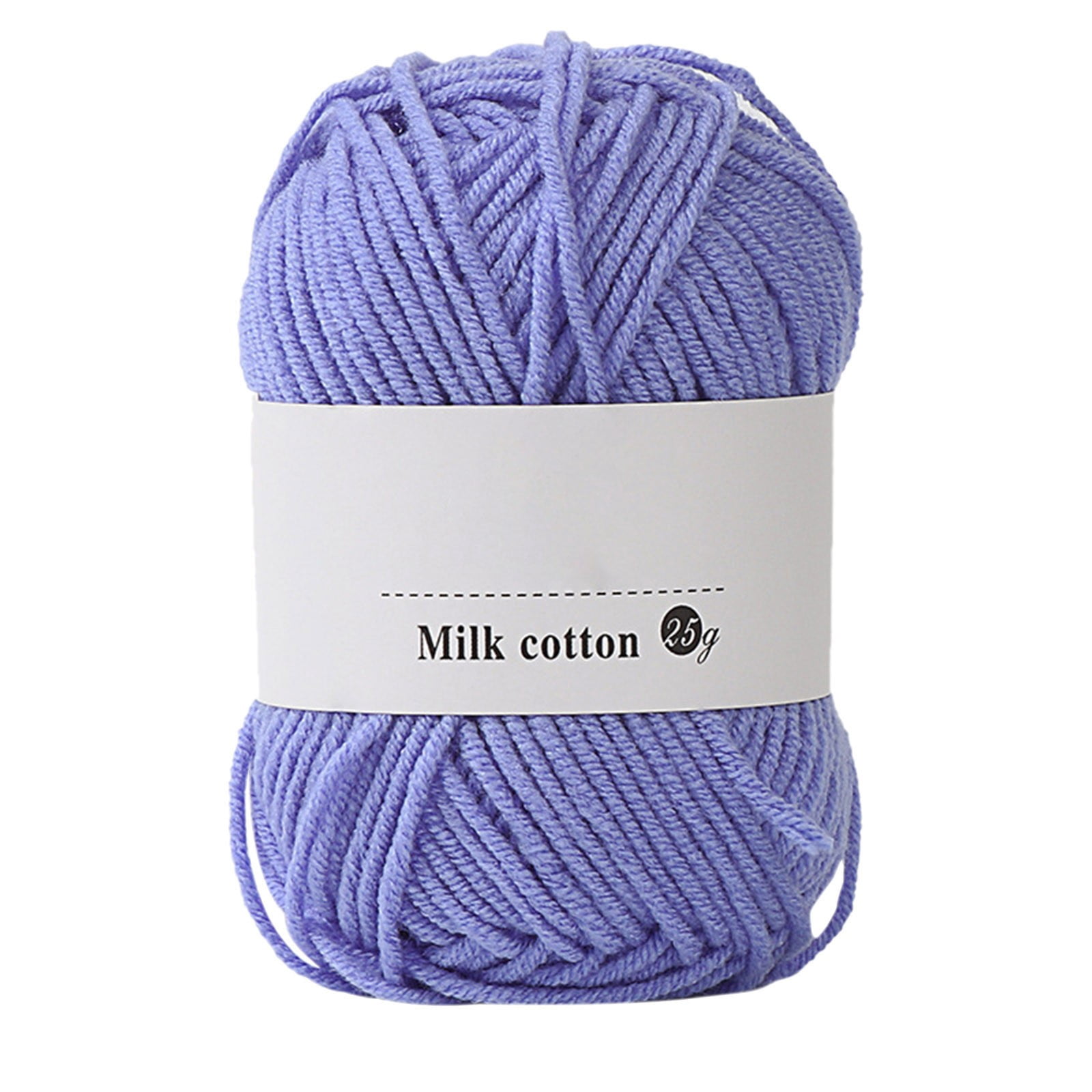 25g Milk Cotton Yarn for Hand Knitting and Crochet, Soft 4-Strand Baby ...