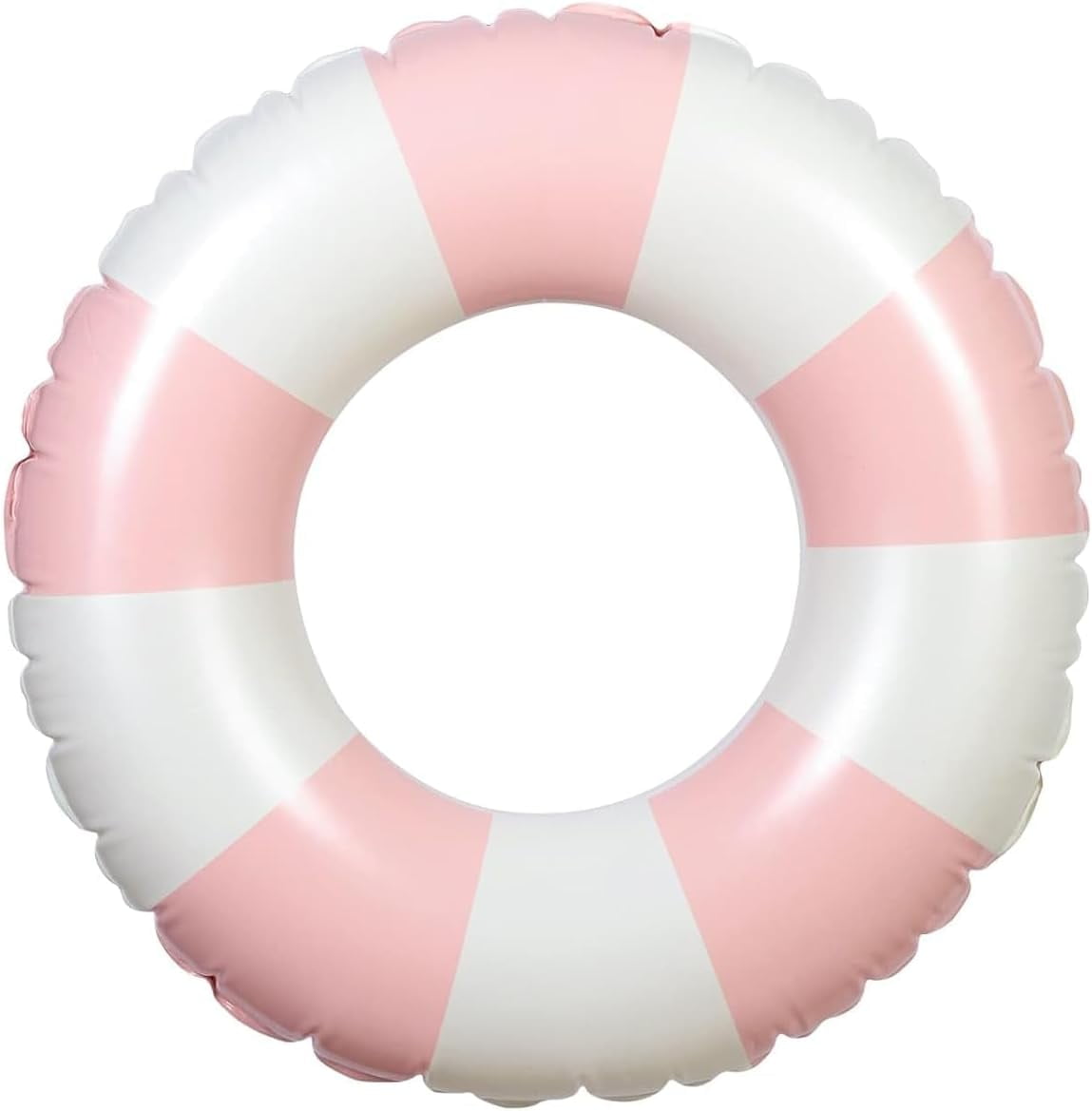 25in Classic Striped Swim Ring For Kids And Adults, Inflatable Pool ...