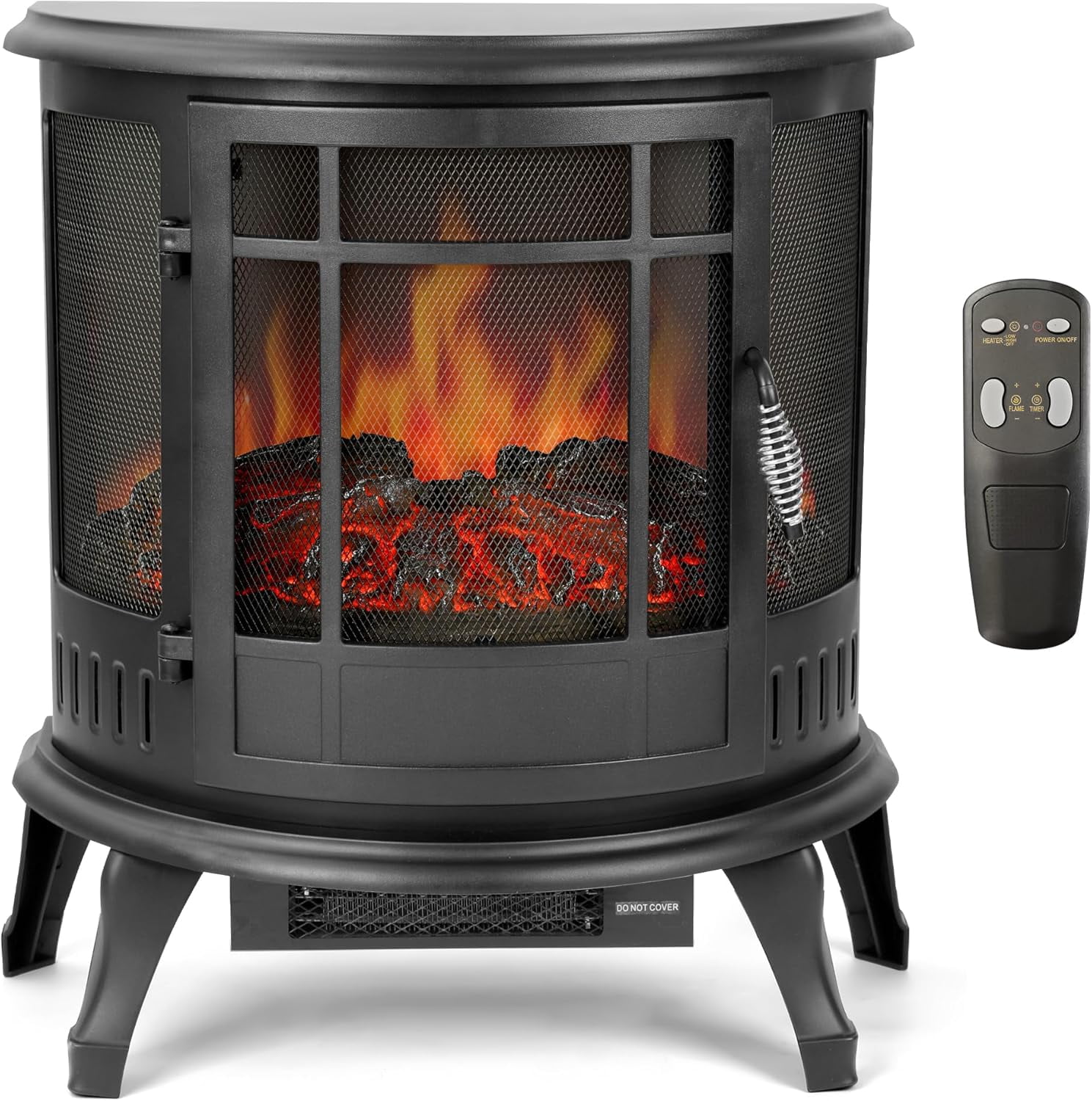 25in Electric Fireplace Heater Stove - Infrared Heater with Realistic ...