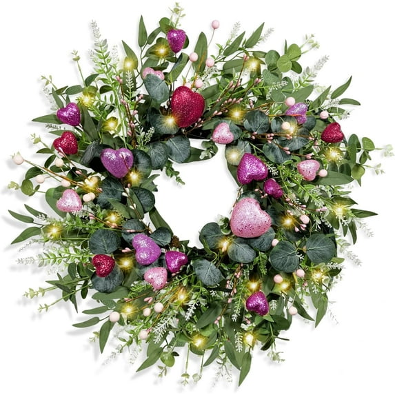 25in Valentines Day Wreaths for Front Door Artificial Valentines Day ...