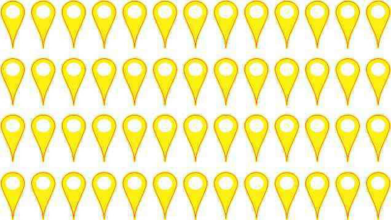 .25in x .5in Yellow Map Pointer Stickers - Walmart.com