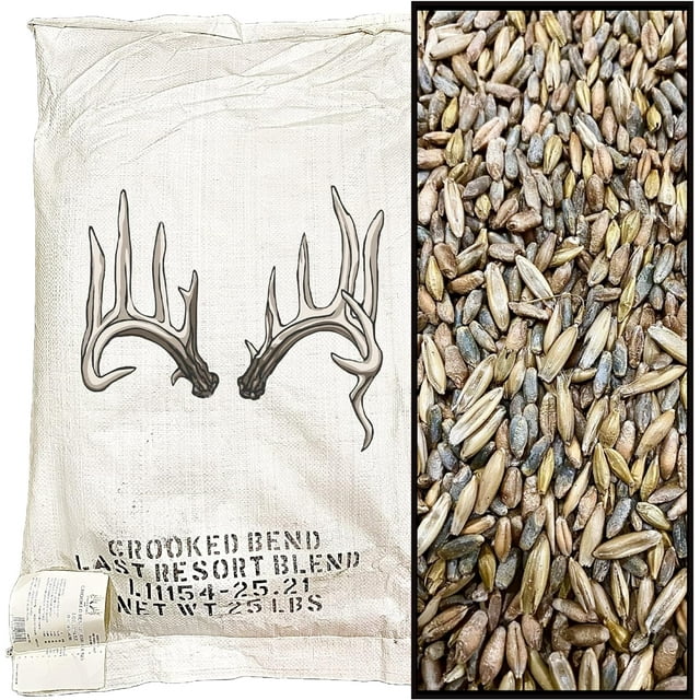 Crooked Bend Last Resort, 25LB Bulk Size, Food Plot Seed for Deer, Mix ...