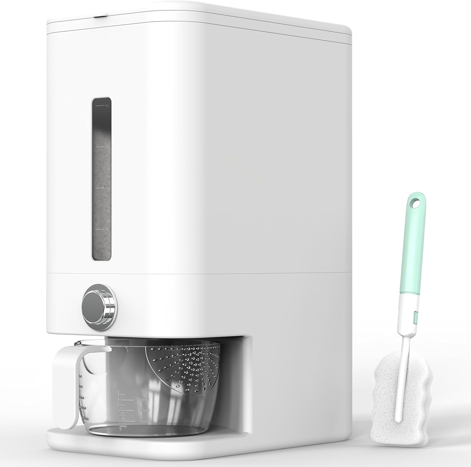 25lb Rice Dispenser - Air Tight Grain & Rice Container With Easy To Use ...