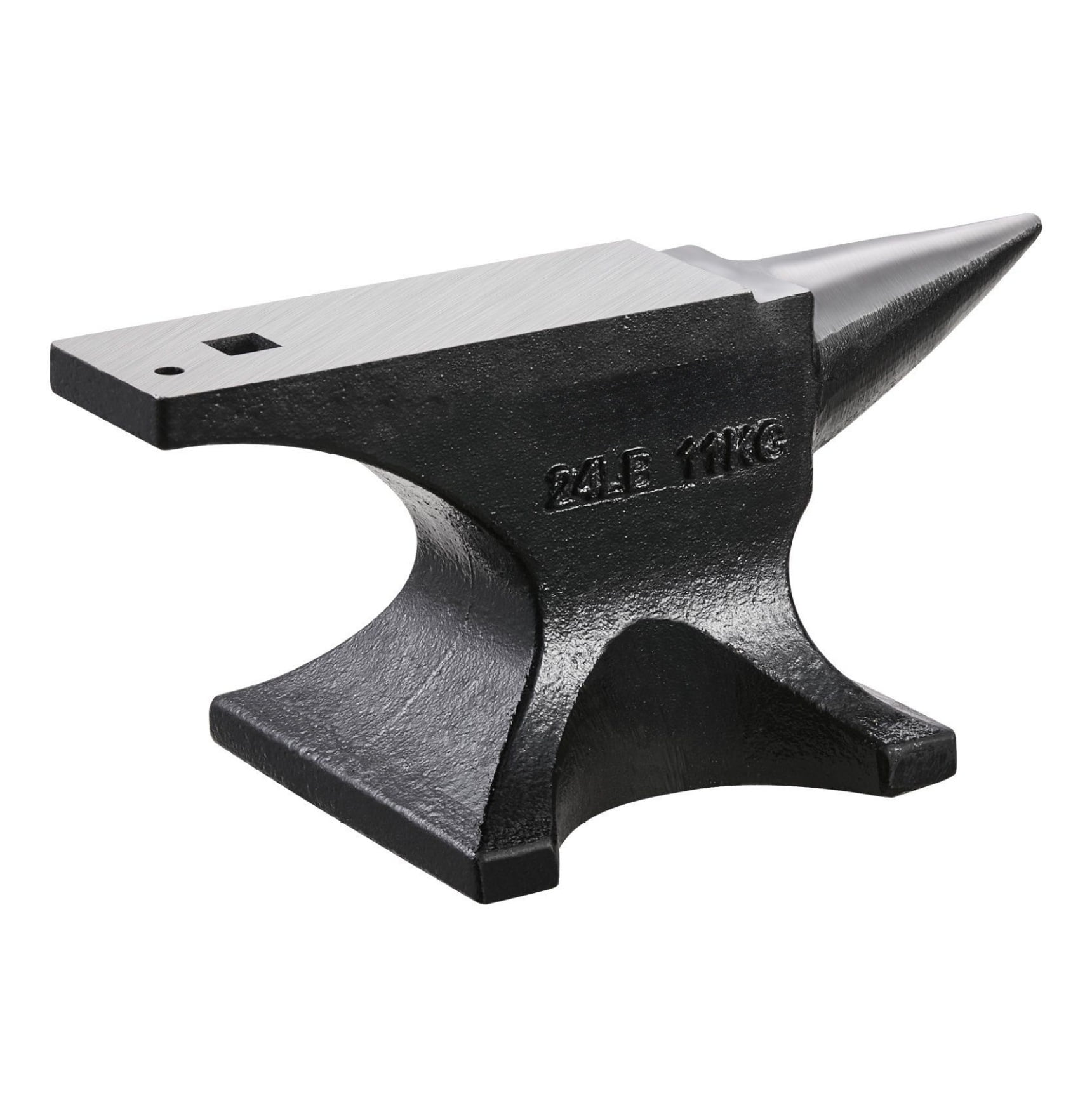 25lbs Blacksmith Anvil, Cast Steel Single Horn Anvil for Metalworking ...